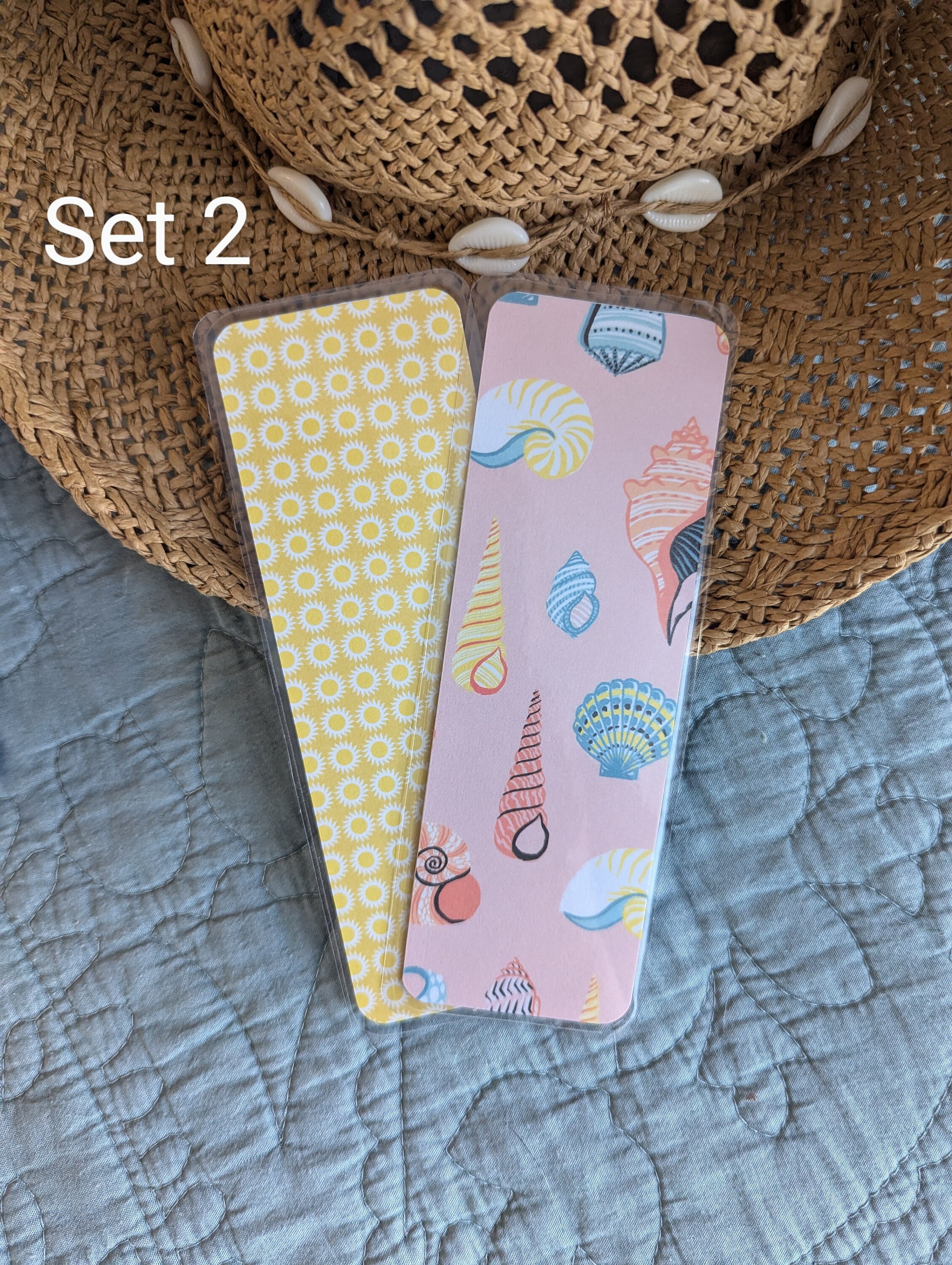 Summer Bookmarks Beachy Vibes Beach Bookmarks Cardstock Bookmarks ...