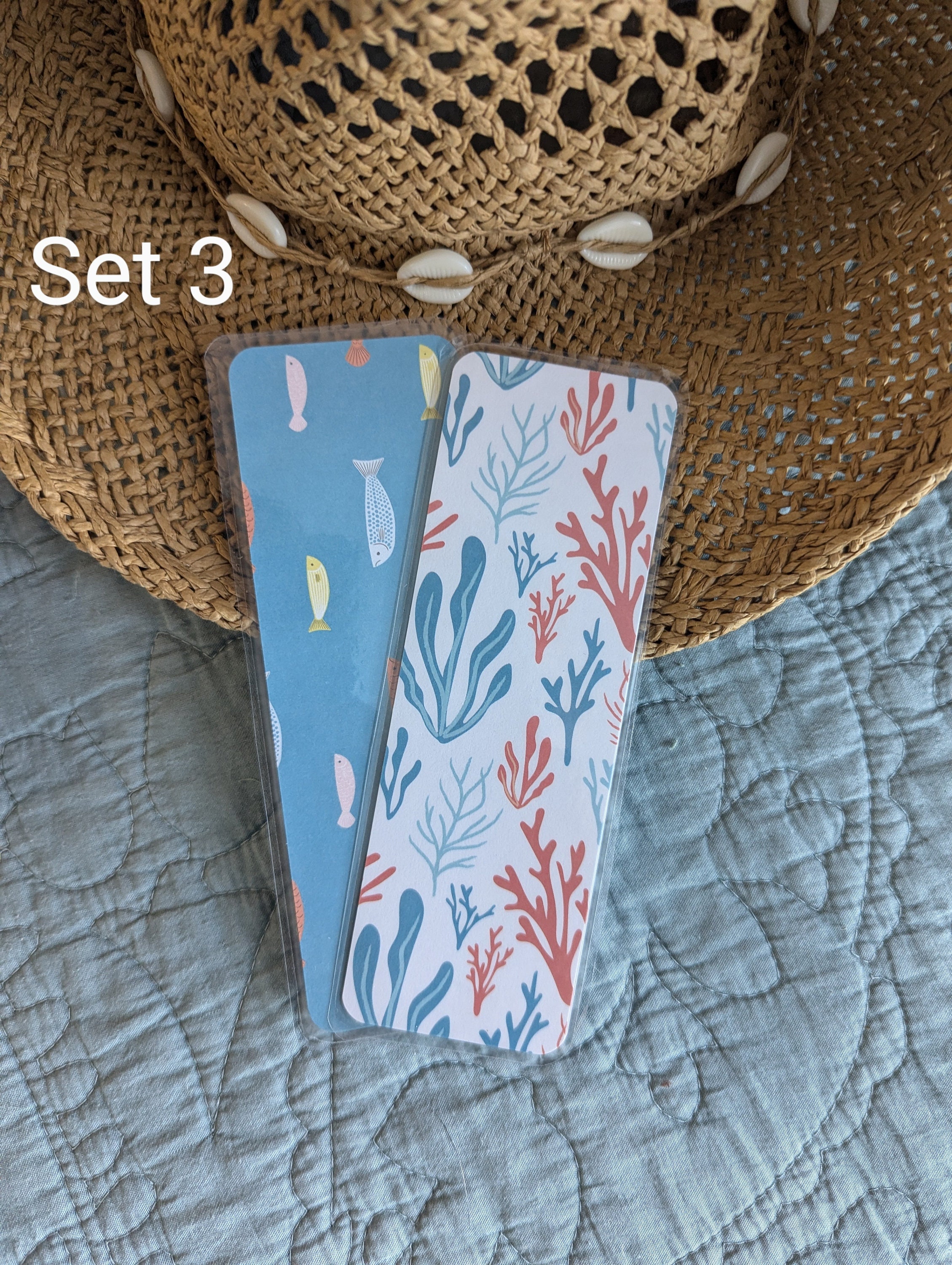 Summer Bookmarks, Beachy Vibes, Beach Bookmarks, Cardstock Bookmarks ...