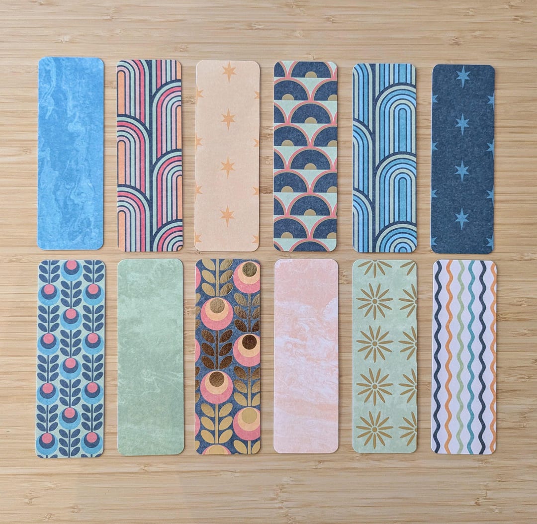 Retro Bookmark Double Sided Laminated Bookmark Handmade Cardstock ...
