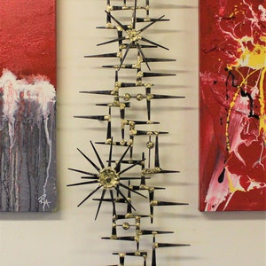Bling Metal and Bronze Braized Wall Sculpture Created and Signed by ...
