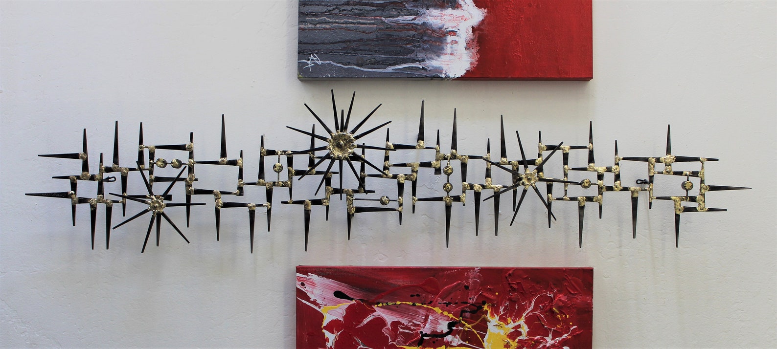 Bling Metal and Bronze Braized Wall Sculpture Created and Signed by ...