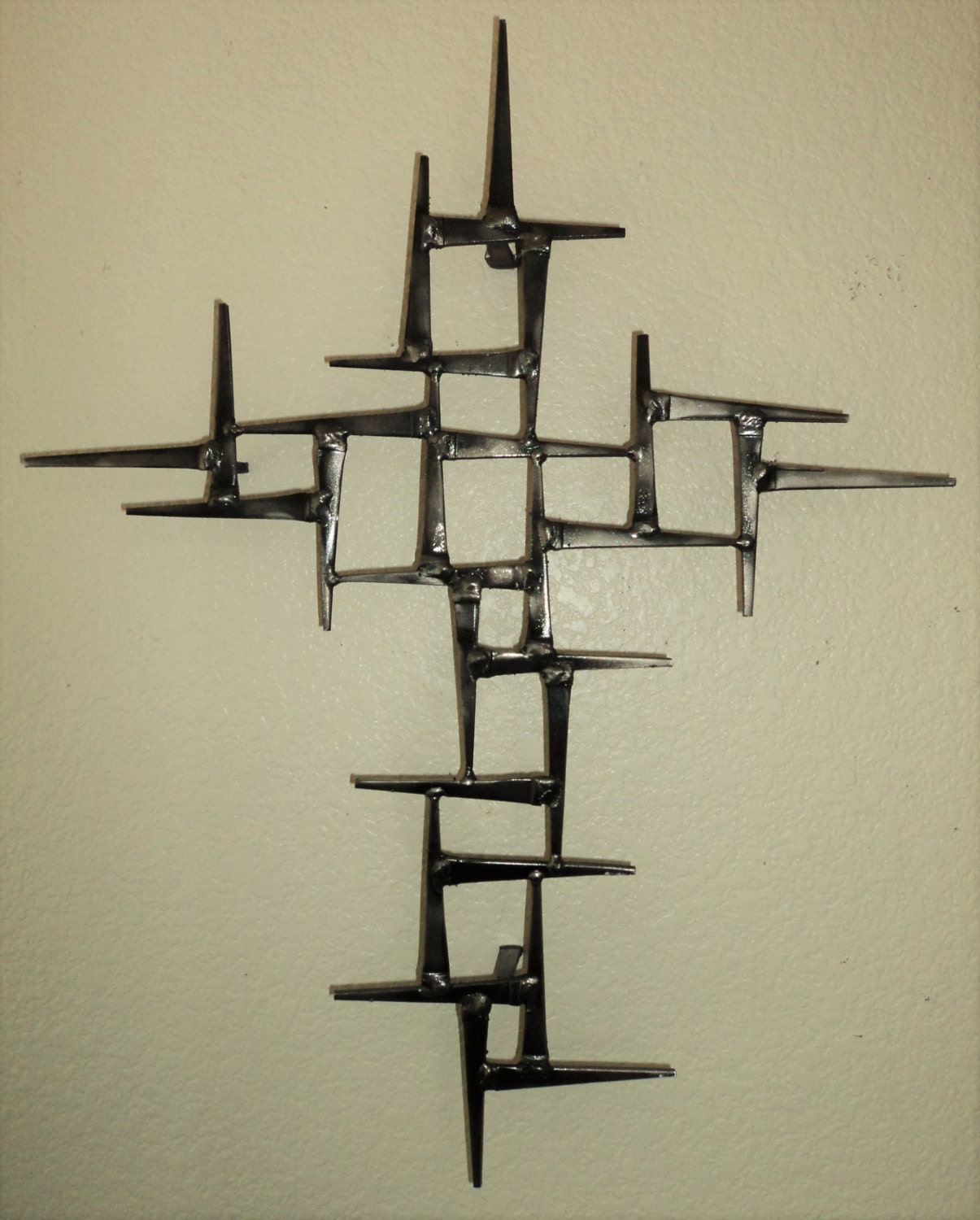 SACRIFICE Jesus God Cross Metal Sculpture Hand Made in America by Corey ...