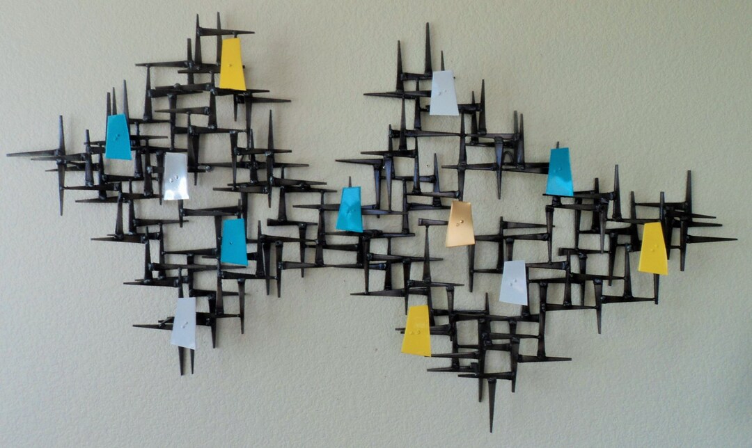 MOUNTAIN PEAKS Handmade Wall Sculpture Created by Corey Ellis COA Blue ...