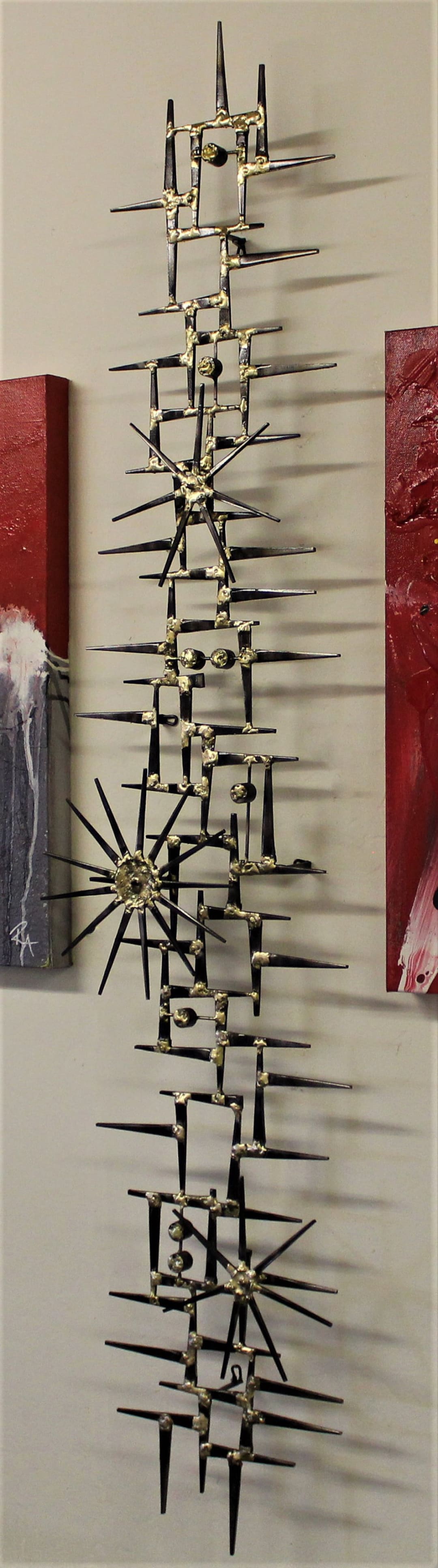 Bling Metal and Bronze Braized Wall Sculpture Created and Signed by ...