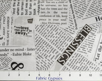 Newsprint fabric | Etsy