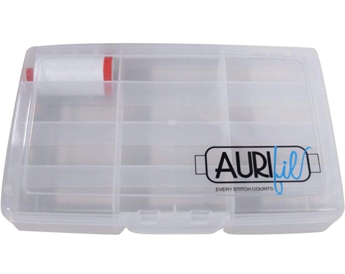 AURIFIL Storage Case With 1 Spool of 50wt White Thread ~ Free Shipping ...