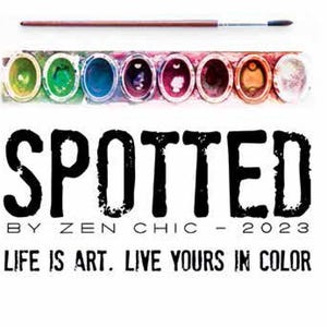 Moda "spotted" by Zen Chic ~ 9 Fat Quarter Bundle ~ Rainbow of Colors ...