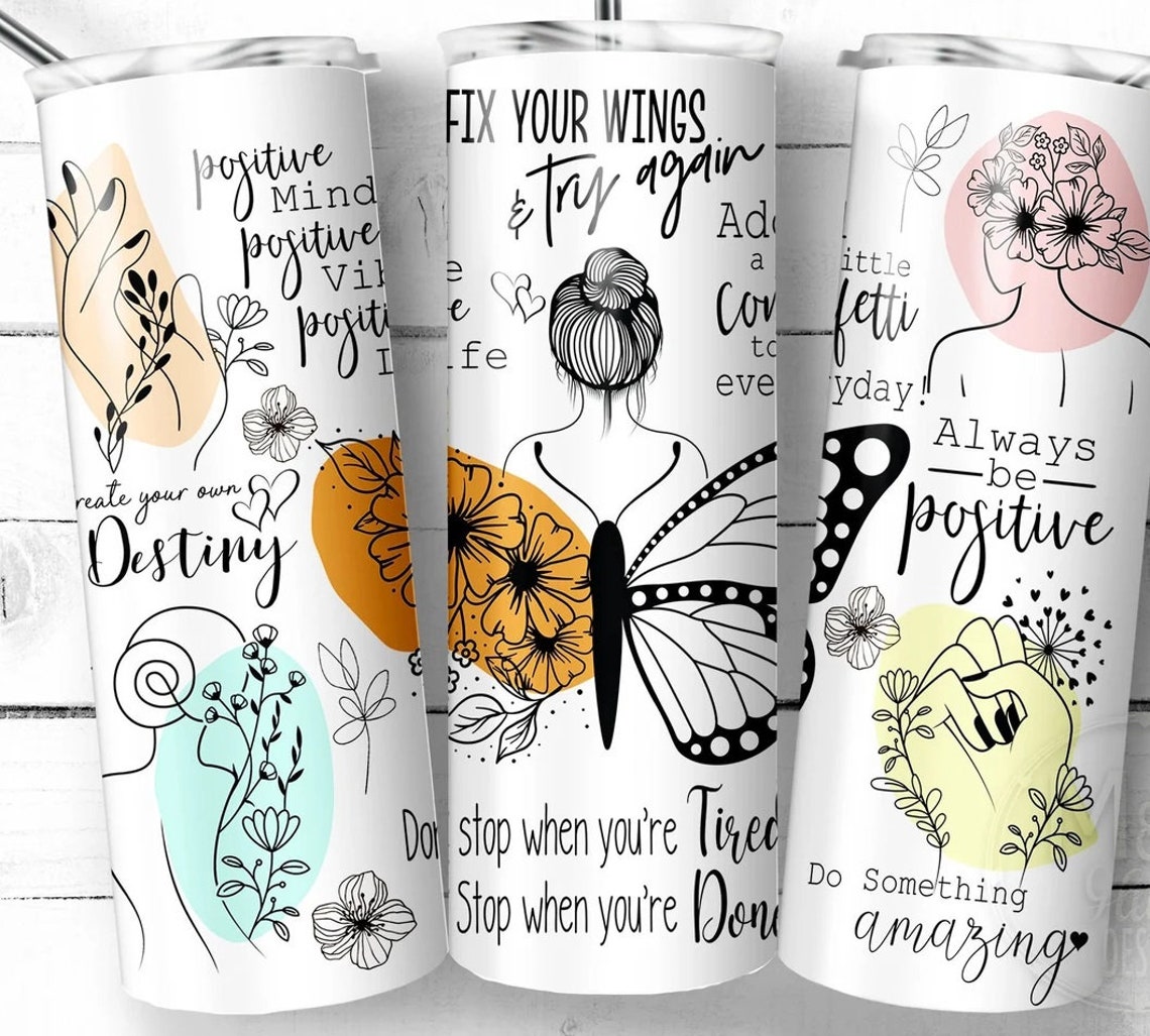 Positive Motivational Cup Mental Health Tumbler Mental - Etsy