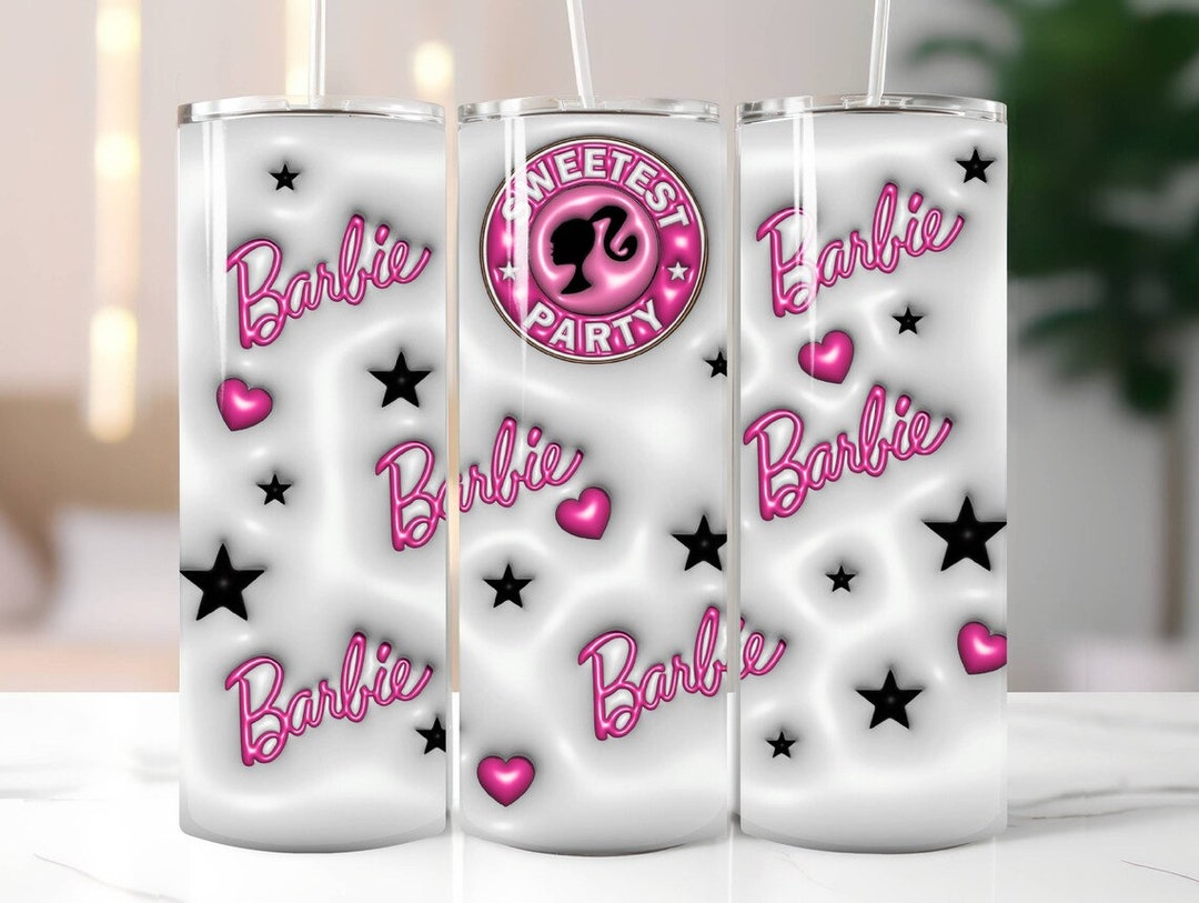 Inflated Look Tumbler Barbie 3D Pink Puff Puffy Look 20oz - Etsy