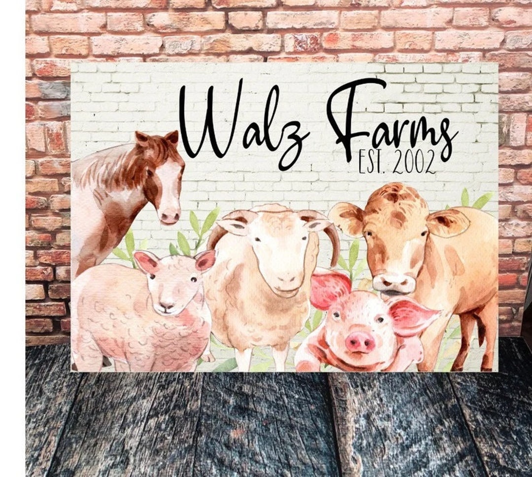 Farm Animal Custom Sublimated Tempered Glass Cutting Board, Gift for ...