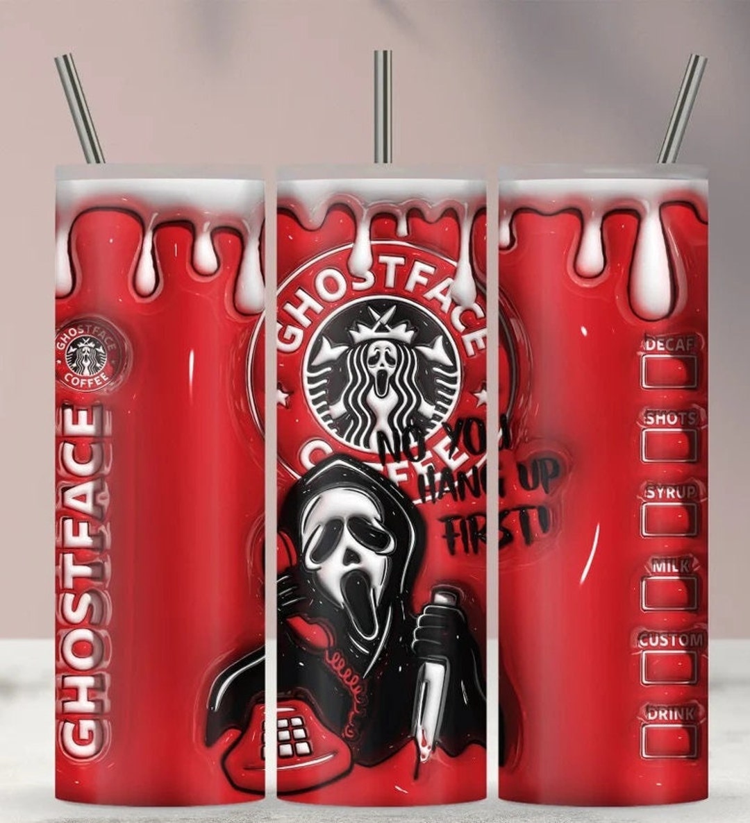 Halloween Ghostface Coffee 20oz Tumbler Double Wall Insulated - Etsy