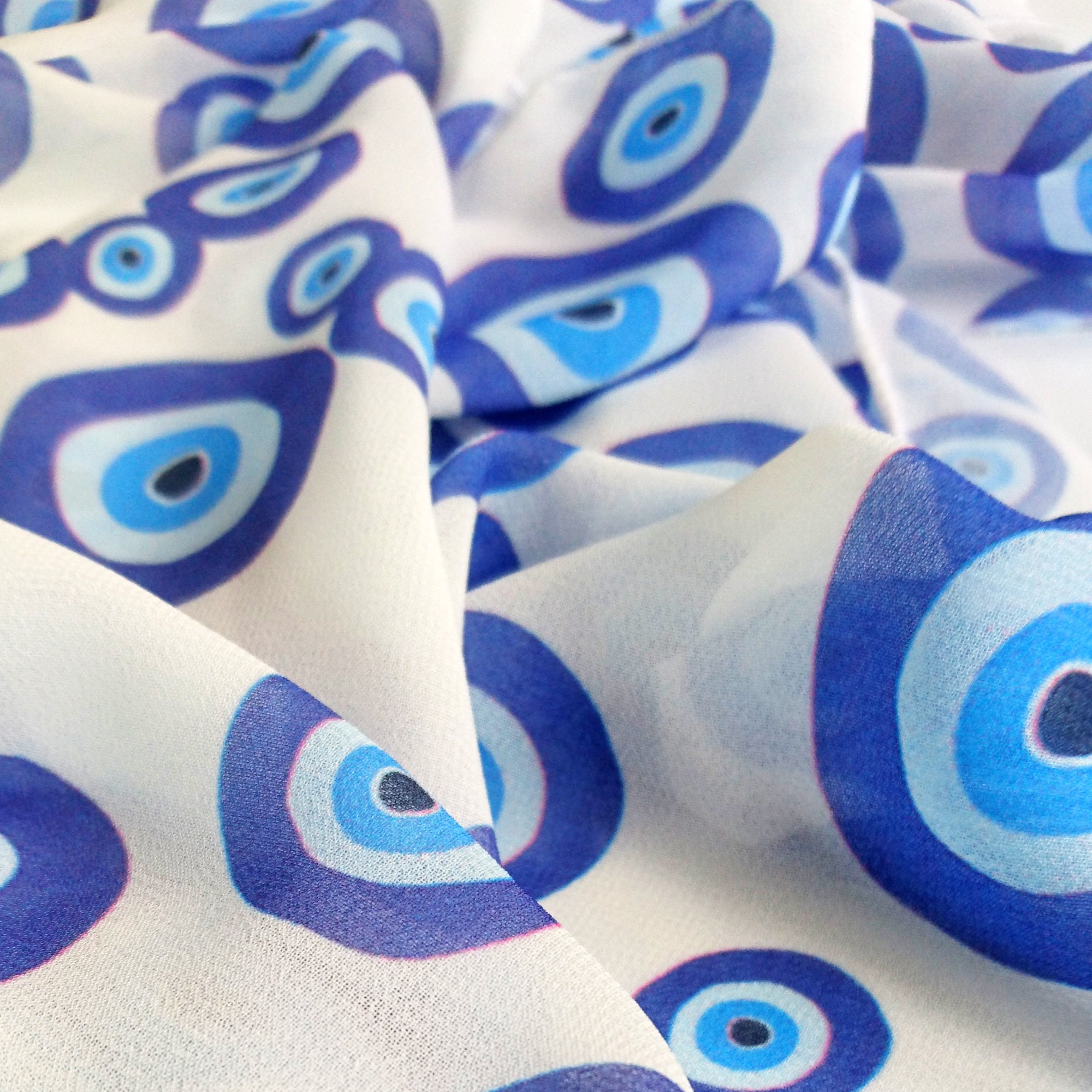 Evil Eyes, Greek Eye, Nazar Amulet, Scarf, Foulard, Neckwear, Blue ...