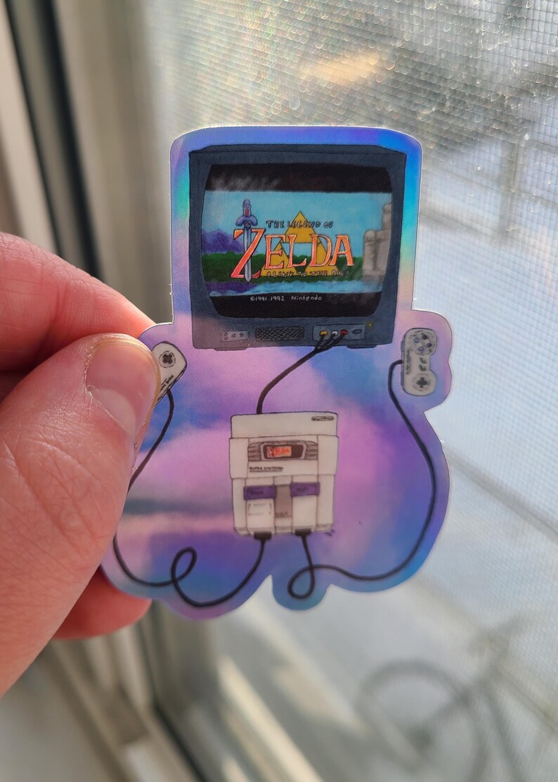 Holographic SNES Zelda Sticker - Etsy