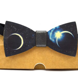 Space Wooden Bow Tie,galaxy Bowtie,wood Bowtie,men's Bow Tie,stars ...
