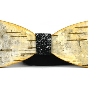 Wooden Birch Bow Tie,birch Bark,handmade Bow Tie,double-sided,men's Bow ...