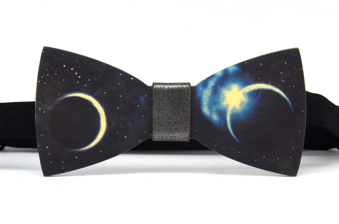 Space Wooden Bow Tie,galaxy Bowtie,wood Bowtie,men's Bow Tie,stars ...