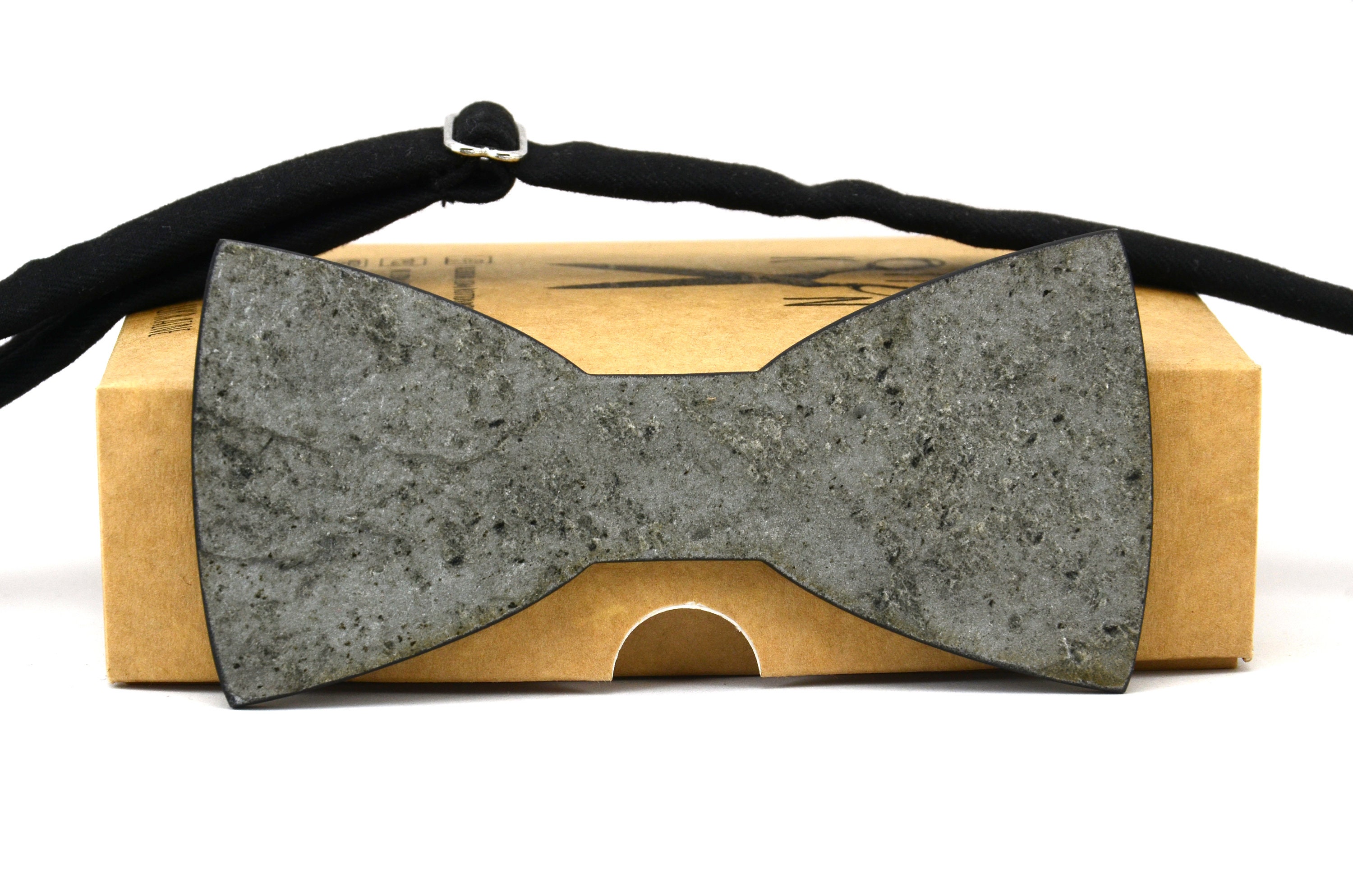 Stone Bow Tie - Arizona,stone Bowtie,black Bowtie,solid Black Bow Tie ...