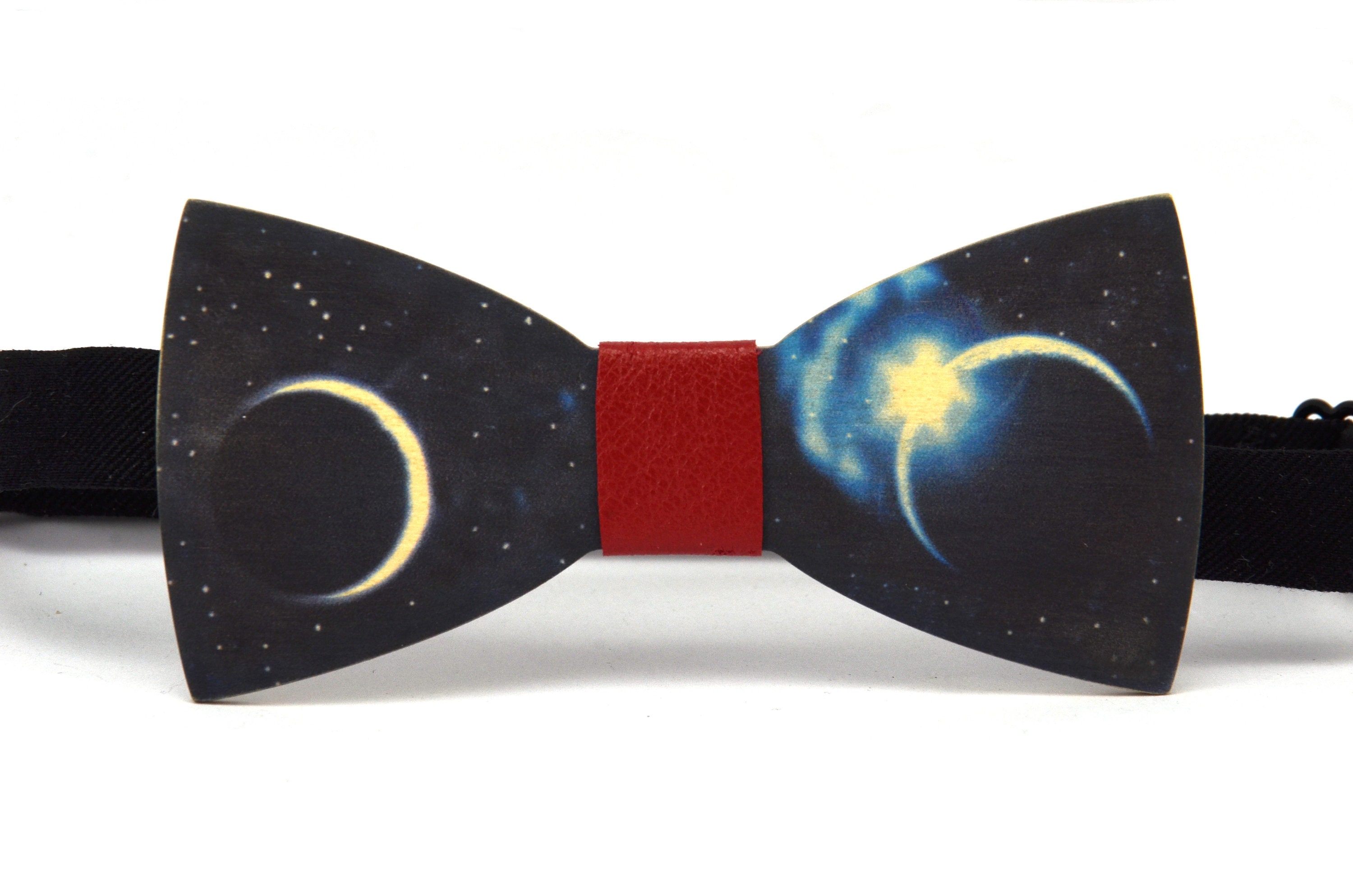 Space Wooden Bow Tiegalaxy Bowtiewood Bowtiemen's Bow - Etsy