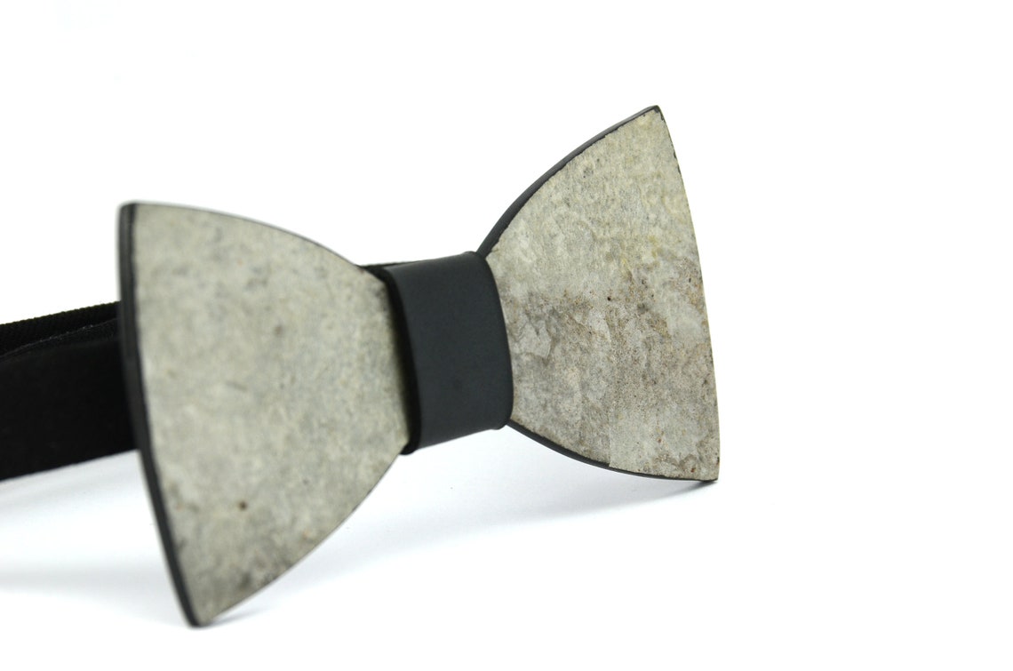Stone Bow Tie "gorgany",bow Tie for Men Stone,stone Bowtie,black Bowtie ...