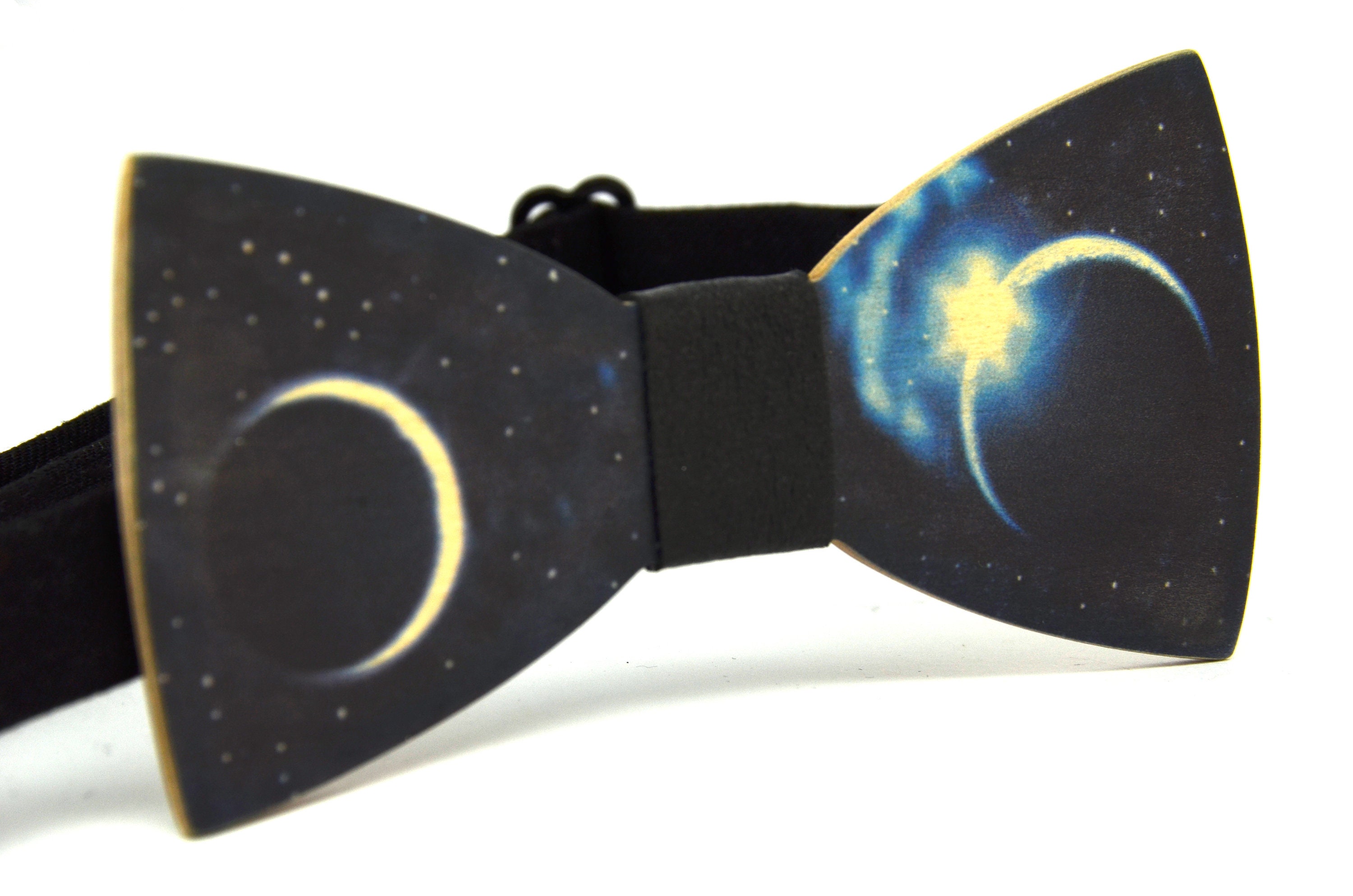 Space Wooden Bow Tiegalaxy Bowtiewood Bowtiemen's Bow - Etsy