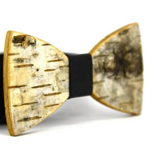 Wooden Birch Bow Tie,birch Bark,handmade Bow Tie,double-sided,men's Bow ...