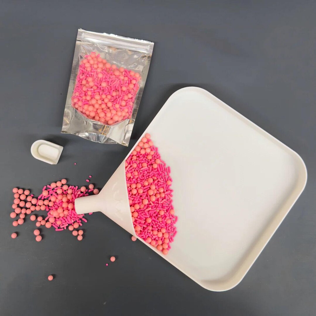 Sprinkle Funel Tray Leftover Sprinkles Repacking Container Sugar ...