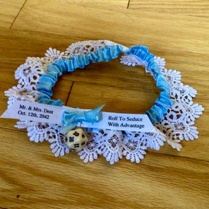 Blue RPG or Dungeons and Dragons Wedding Garter roll to - Etsy