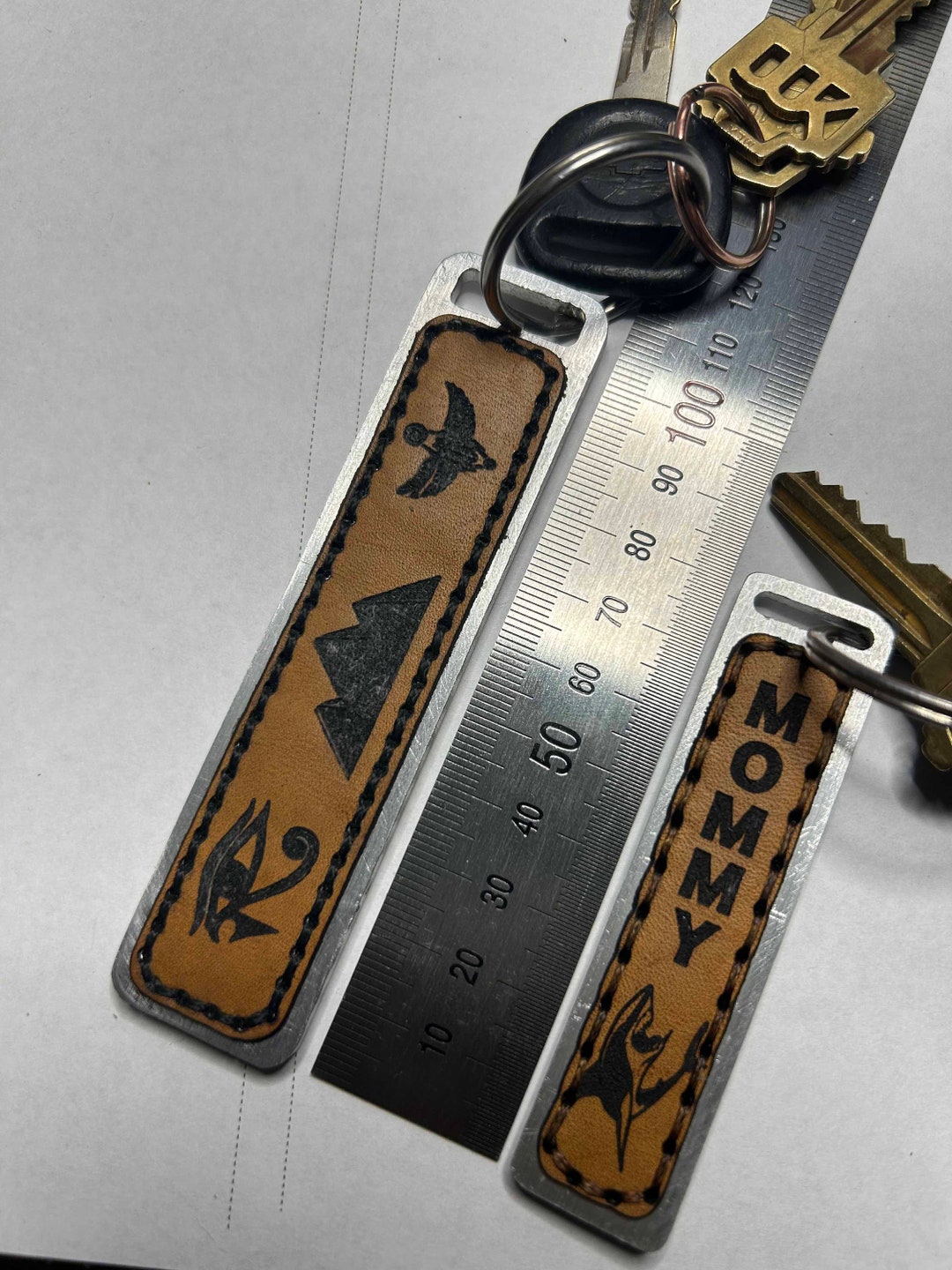 Aluminum and Leather Key Fob Template File - Etsy