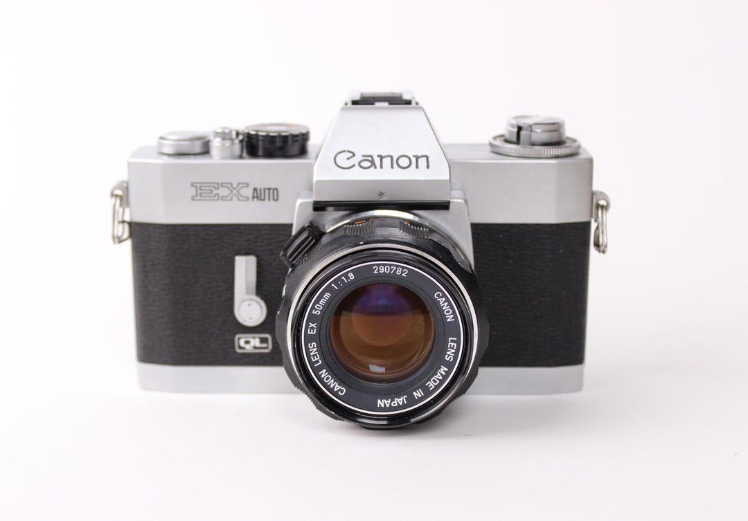 Vintage Canon EX Auto 35mm Film Camera With 50mm F/1.8 Lens - Etsy