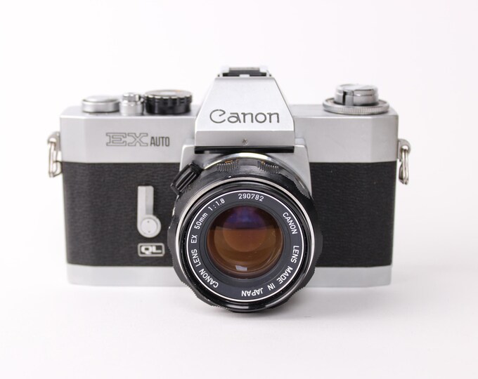 Vintage Canon EX Auto 35mm Film Camera With 50mm F/1.8 Lens - Etsy
