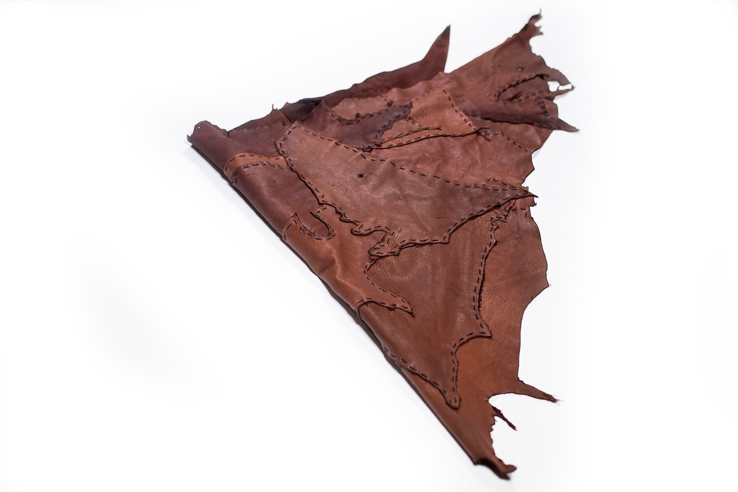 Dark Brown Deerskin Raw Edge Scarf - Etsy