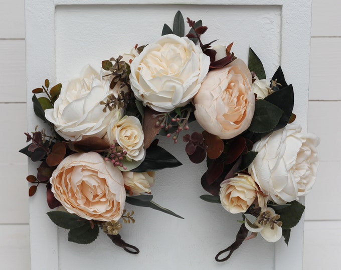 Extra Large Flower Crown Bridal Headband Wedding Hair Wreath Floral ...