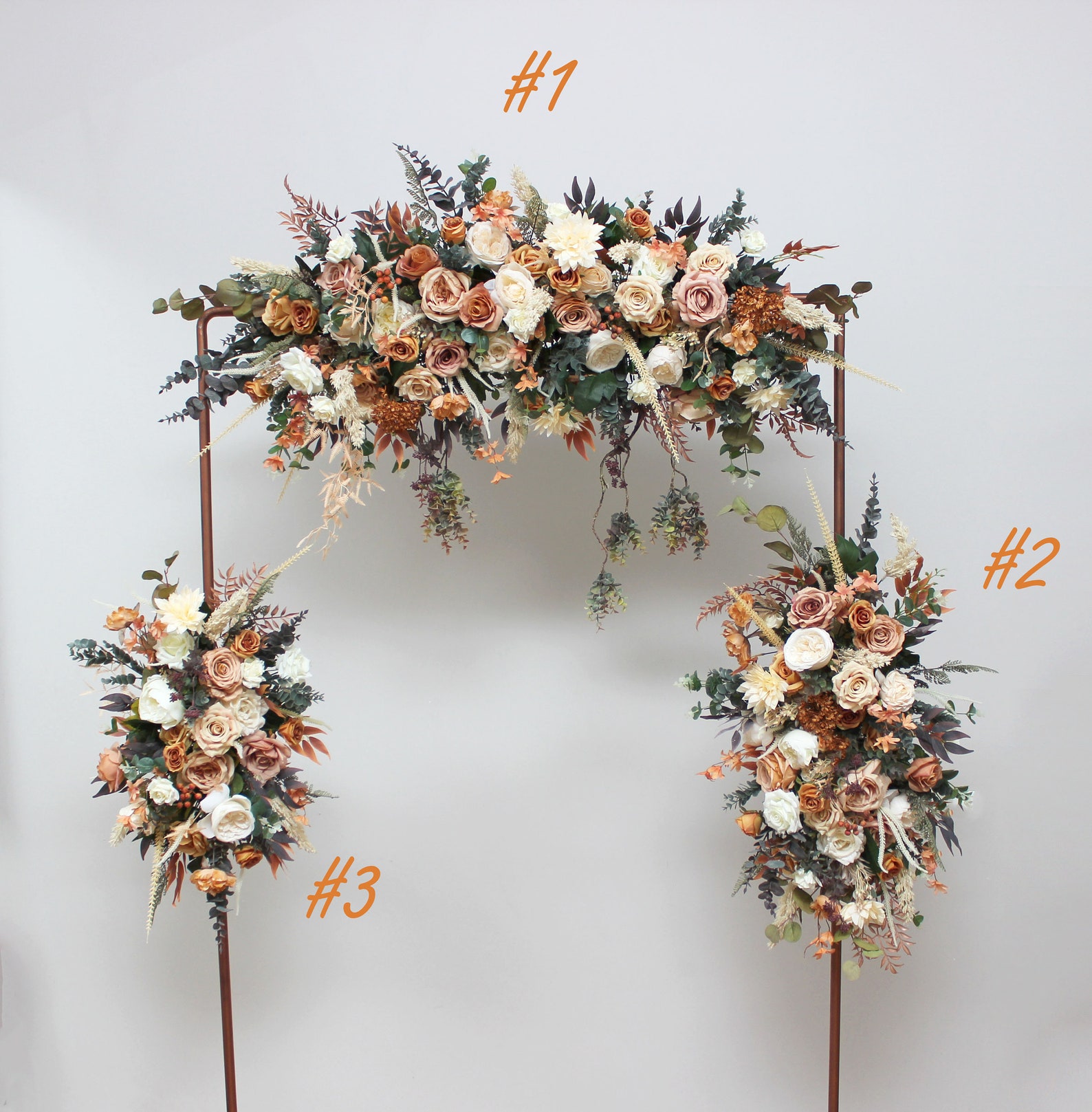 Terracotta Cream Arch Arrangement Arch Flowers Fall Wedding - Etsy