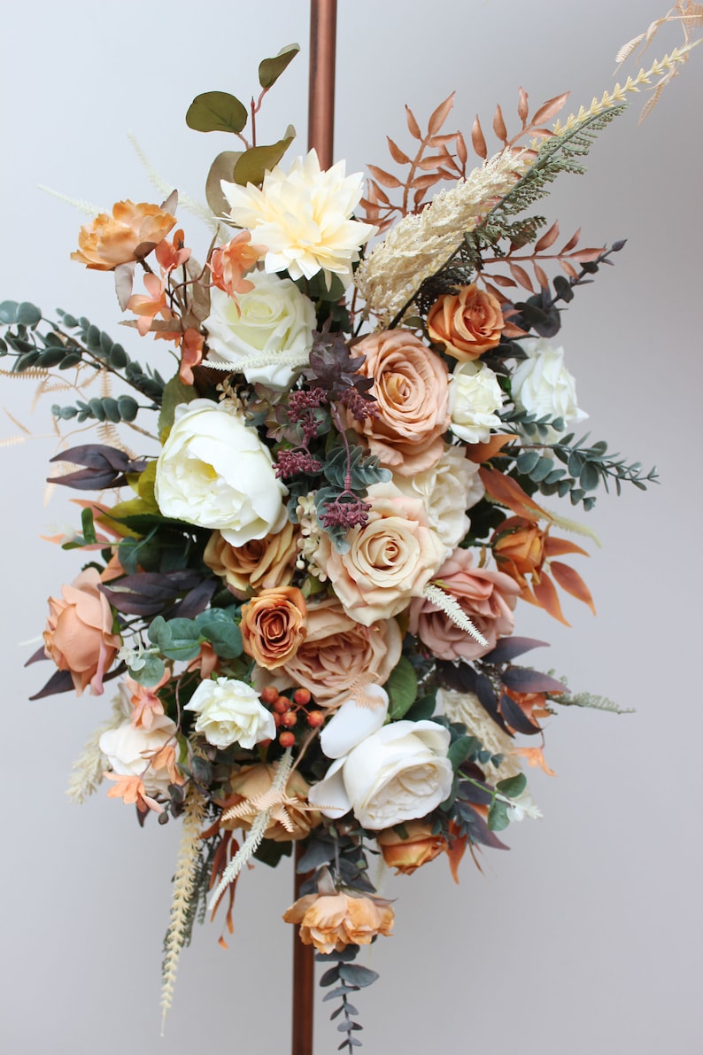 Terracotta Cream Arch Arrangement Arch Flowers Fall Wedding - Etsy