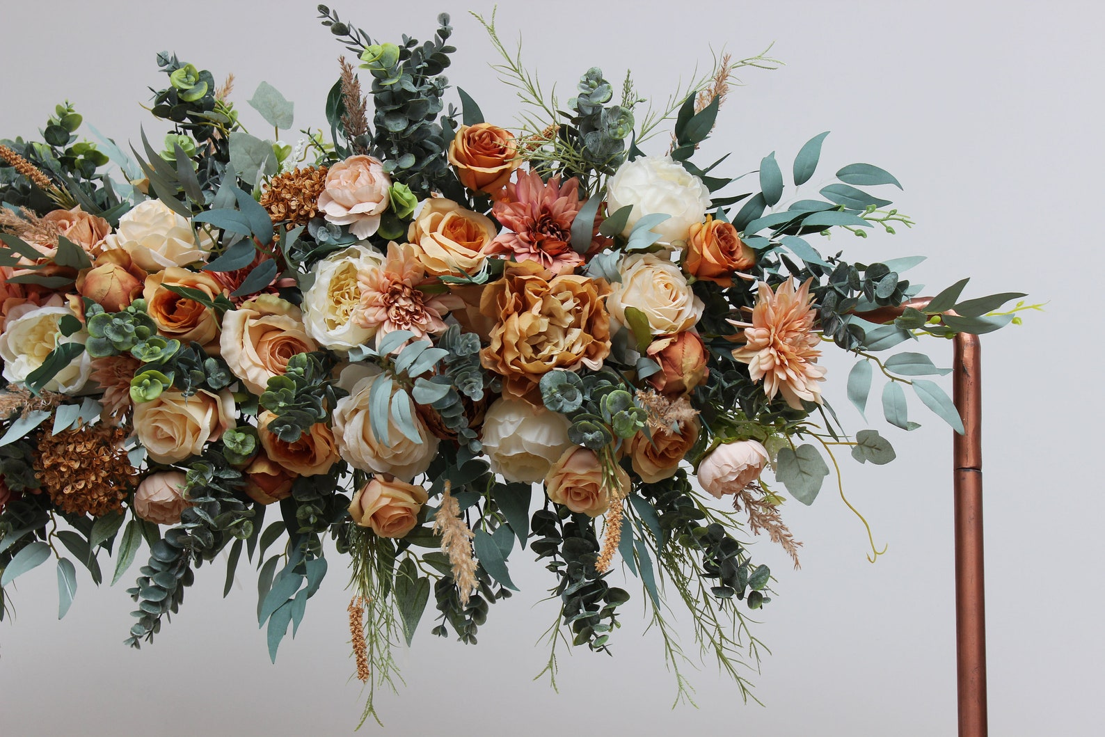 Orange Ivory Peach Wedding Flower Arch Top Arrangement Wedding - Etsy