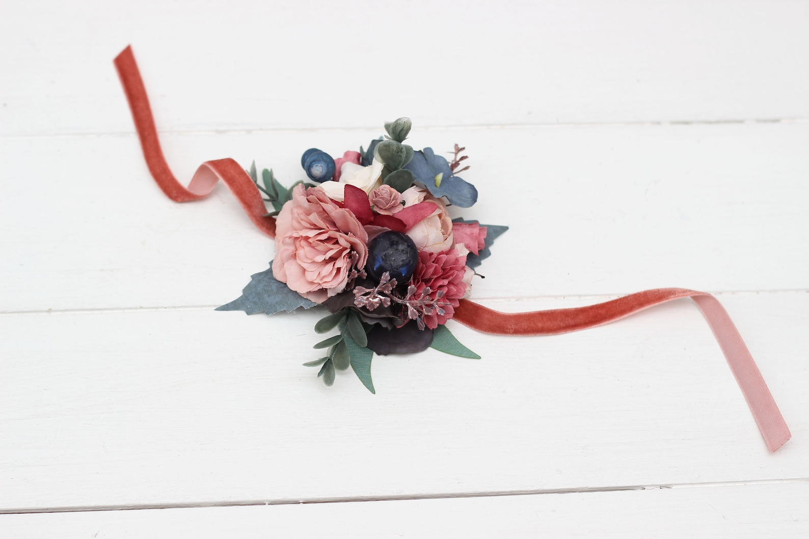 Navy Blue Dusty Rose Mauve Flowers Fall Wedding Fiance Groom - Etsy