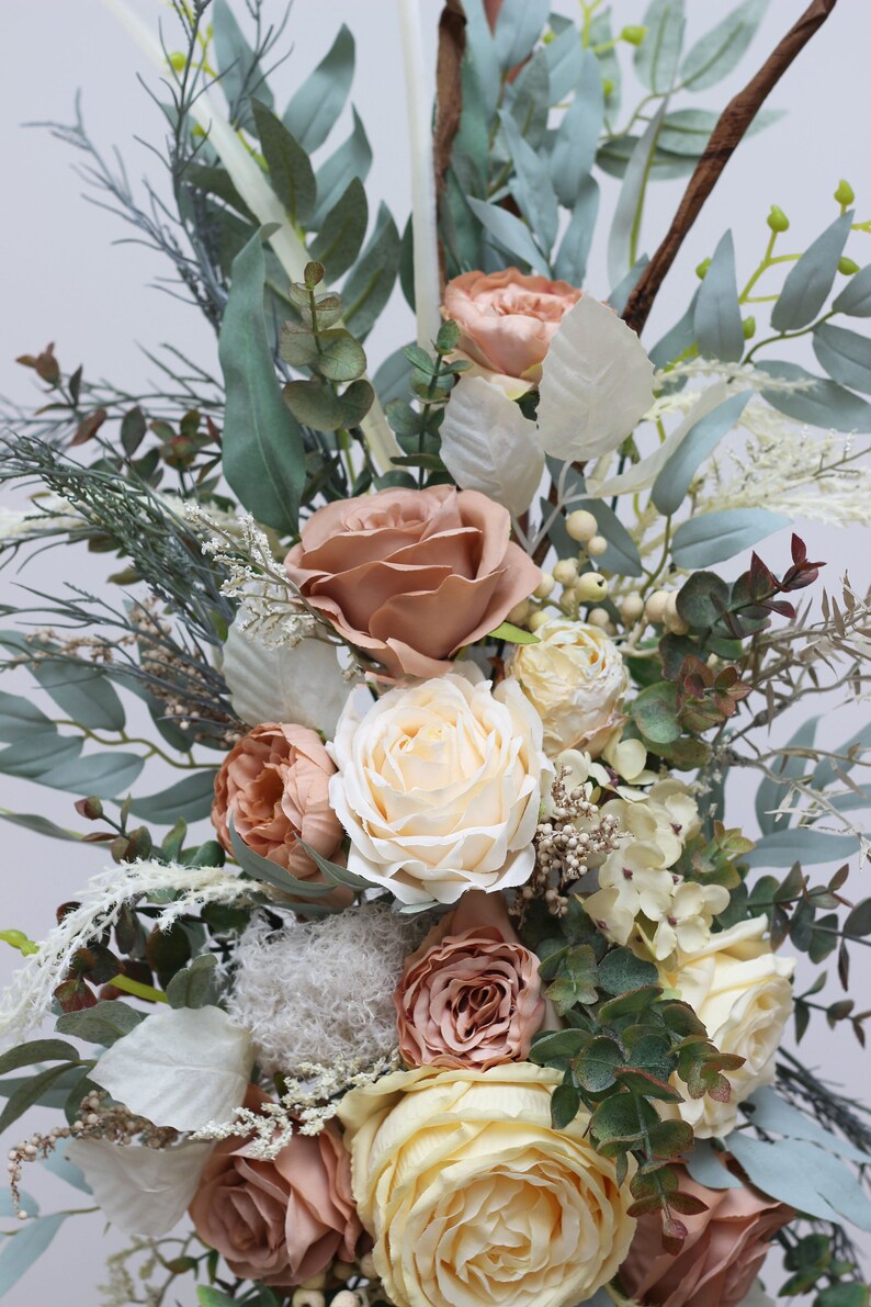 Champagne Ivory Beige Flowers Desert Wedding Fall Wedding Boho Wedding ...