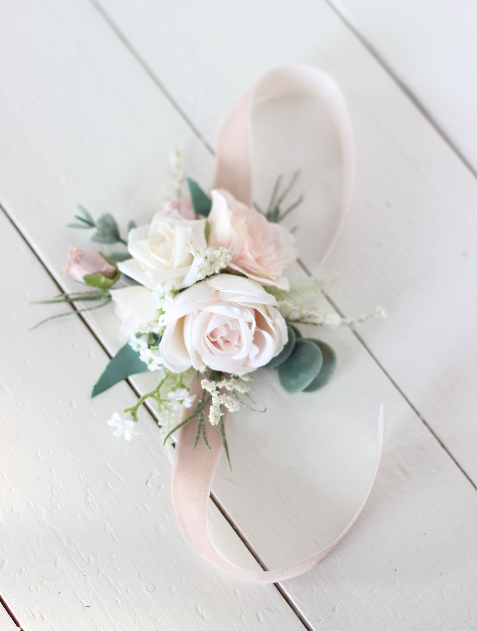 Boho Bouquet Beige White Blush Pink Flowers Bridal Bouquet - Etsy