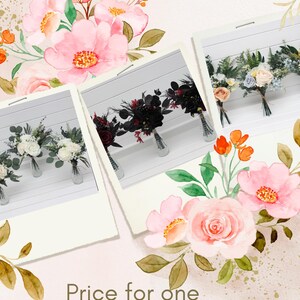 Mini Bouquets for Vases Rust Burgundy Orange Bouquet Faux Bouquet Fall ...