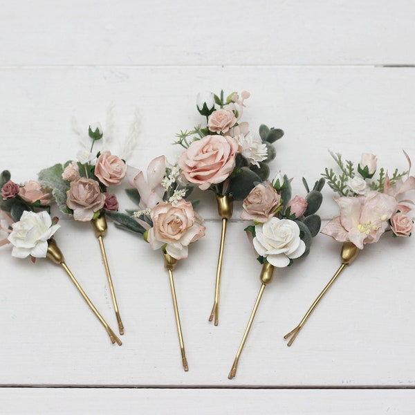 Bobby Pin Flowers - Etsy