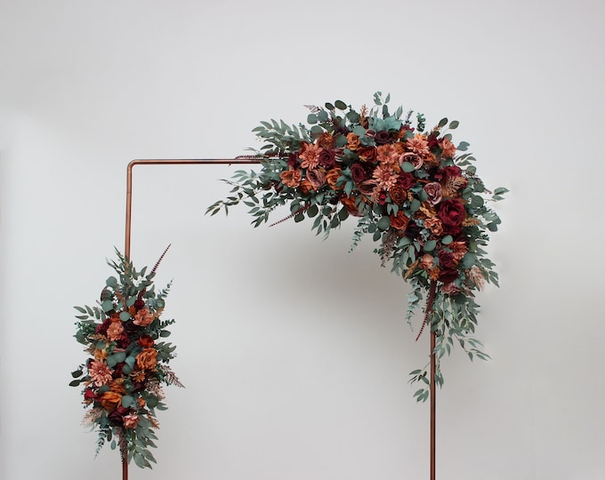 Rust Terracota Eucalyptus Wedding Arch Swag, Fall Wedding Arbor Decor ...