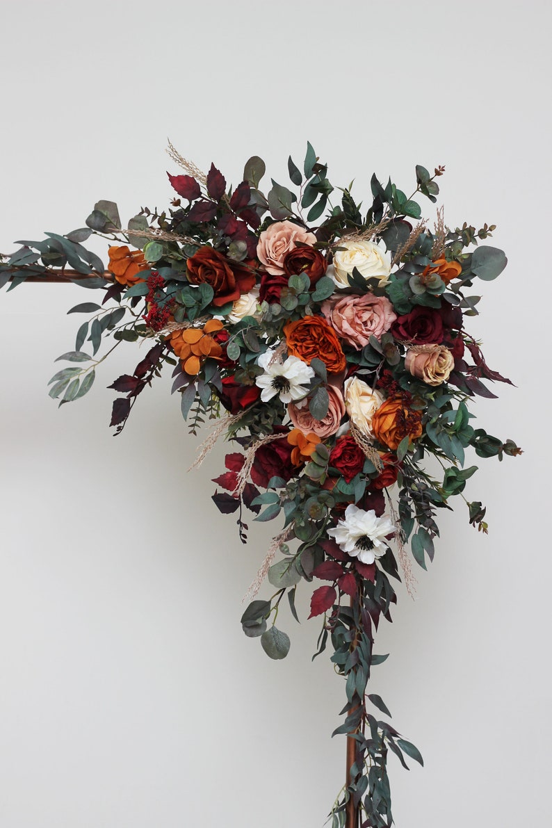 Boho Flowers Rust Burgundy Ivory Boutonnieres Flower - Etsy