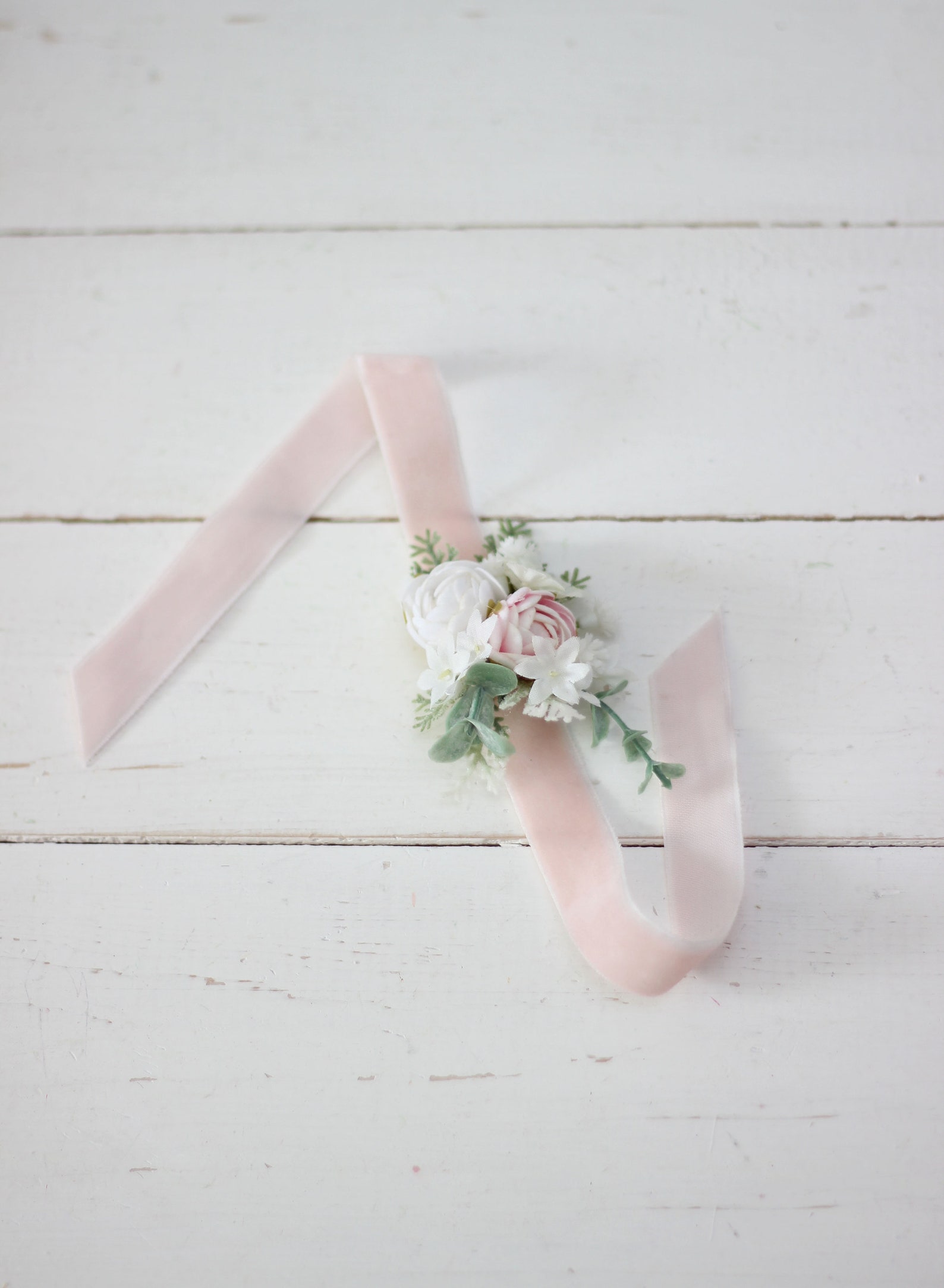 Blush Pink White Flower Belt Flower Girl Belt Flower Girl Sash | Etsy