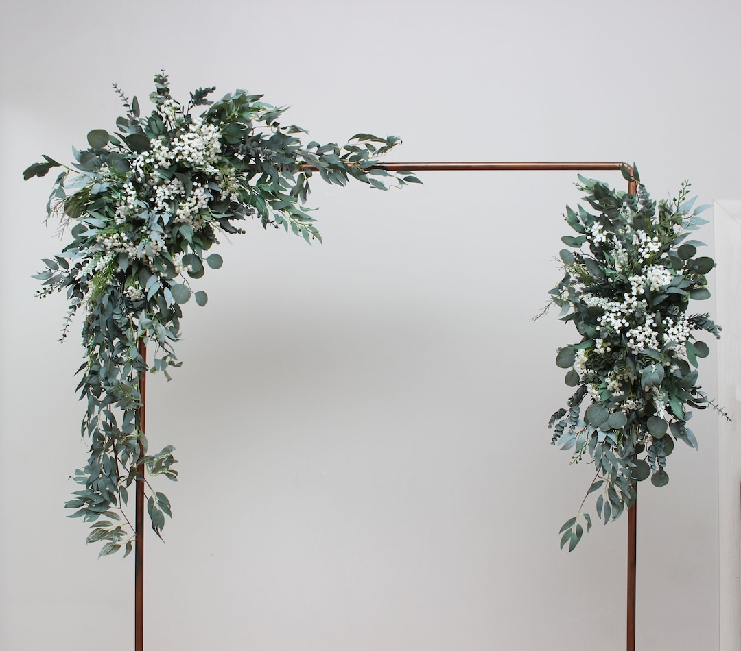 Baby's Breath Greenery Arch Arrangement Flower Arch Top Arrangement ...
