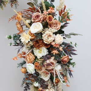 Terracotta Cream Arch Arrangement Arch Flowers Fall Wedding Orange ...