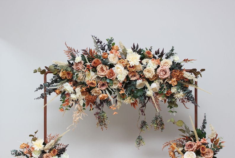 Terracotta Cream Arch Arrangement Arch Flowers Fall Wedding - Etsy