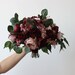Burgundy dusty rose bridal bouquet Faux bouquet Fall wedding | Etsy