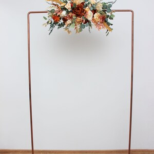 Arch Flowers Boho Wedding Rust Orange Cream Arch Arrangement Fall ...