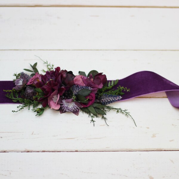 Plum Sash - Etsy