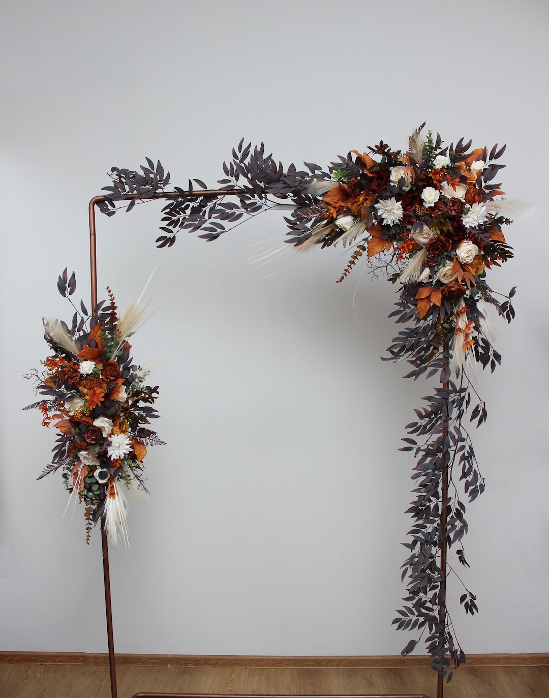 Archway Flowers Ivory Rust Arch Flowers Fall Wedding Boho Wedding Arbor ...